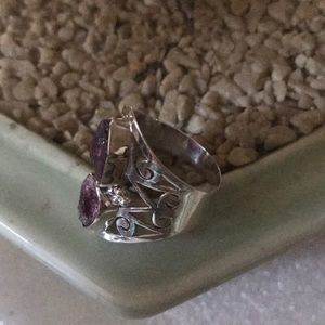 Vintage | Jewelry | Vintage 925 Rough Tourmaline Ring | Poshmark
